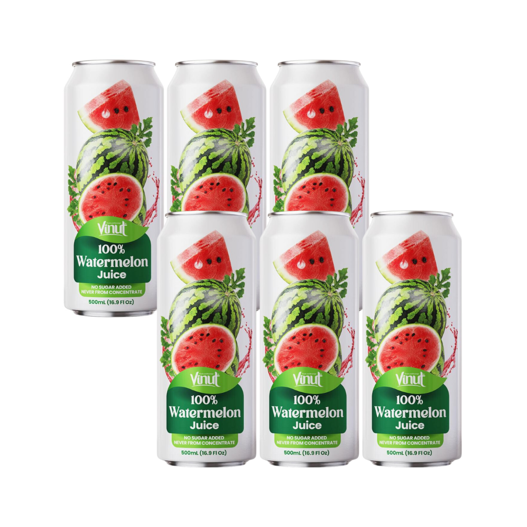 VINUT 100% Watermelon Juice CAN 500ML x 6ea – JFC Online Sydney