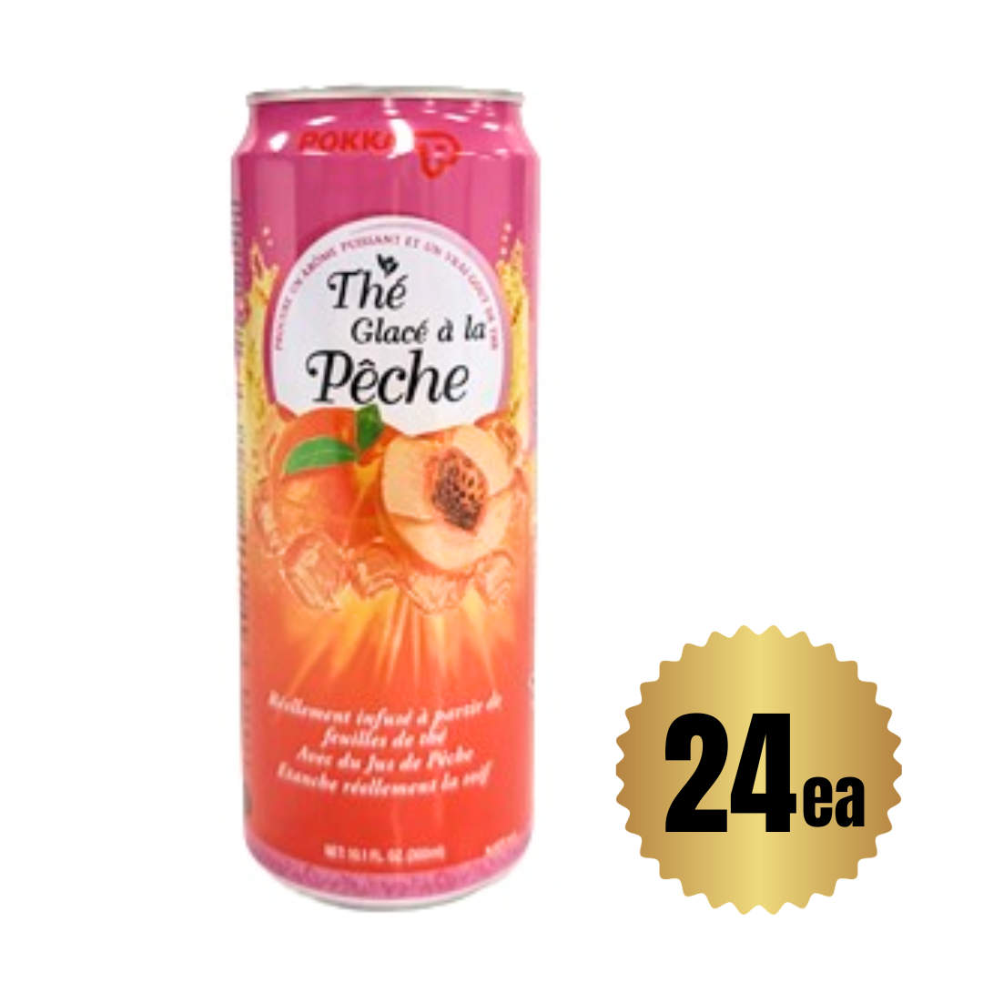 POKKA Peach Tea (Sleek Can) 300ml x 24ea – JFC Online Sydney